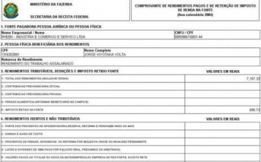 Informe de rendimentos para declaração do imposto de renda – O que é?